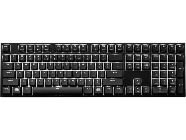 Геймърска механична клавиатура Cooler Master, Master Keys Pro L бял/червен