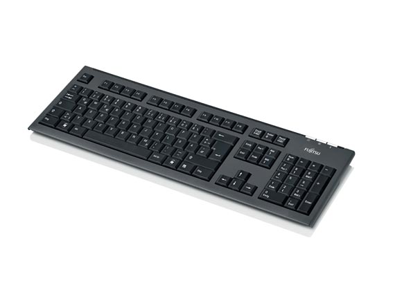Клавиатура FUJITSU Мултимедийна KB410 black, тънка, USB,Фуджицу ...