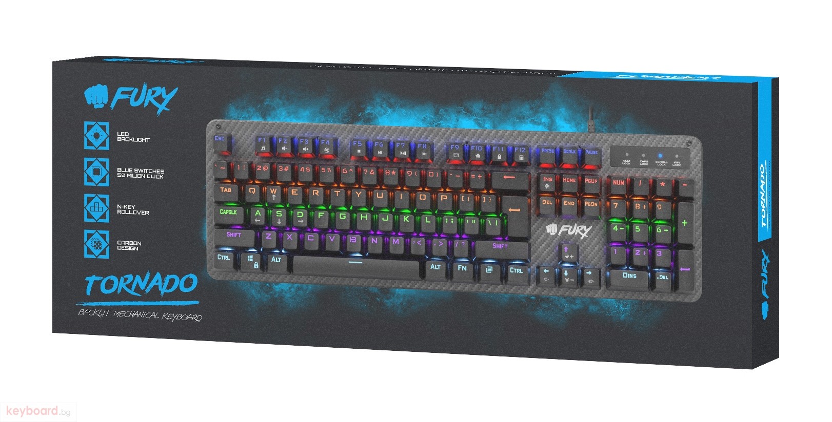 Клавиатура FURY Mechanical gaming keyboard - keyboard.bg