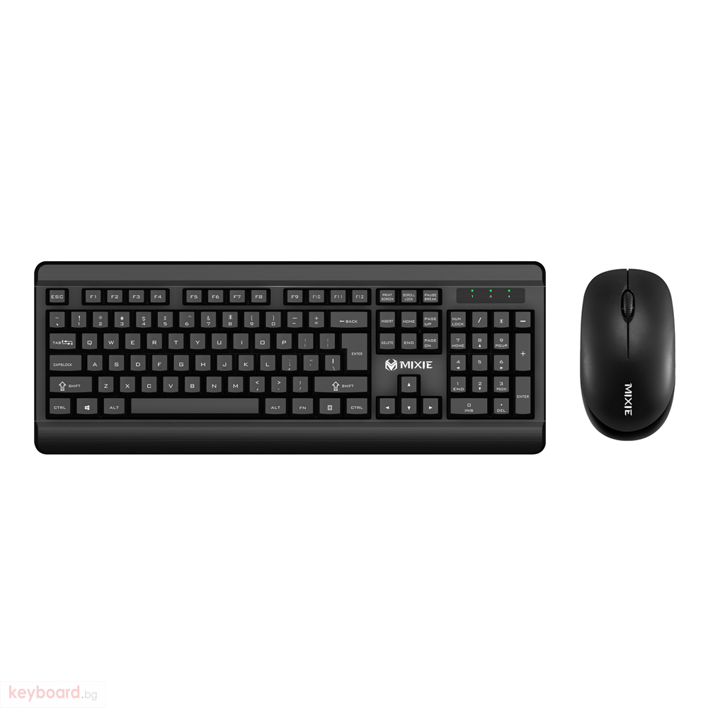 Комплект мишка и клавиатура Mixie MT-4100, Безжични, Черен - 6141