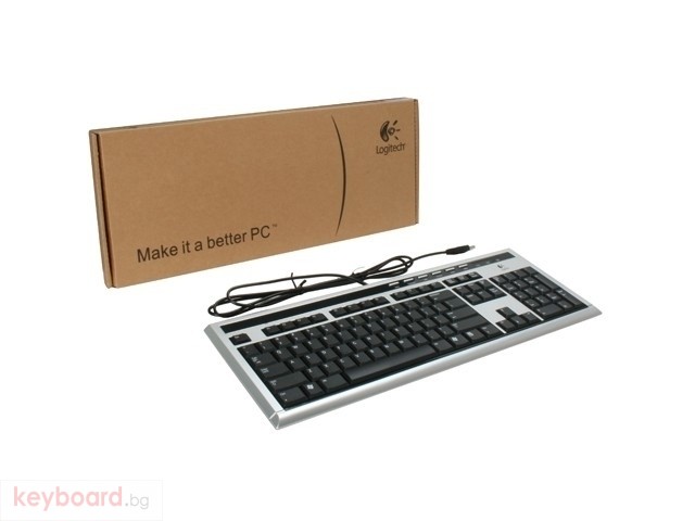 Клавиатура Logitech UltraX Media keyboard, USB, Black and Silver, ОЕМ ...