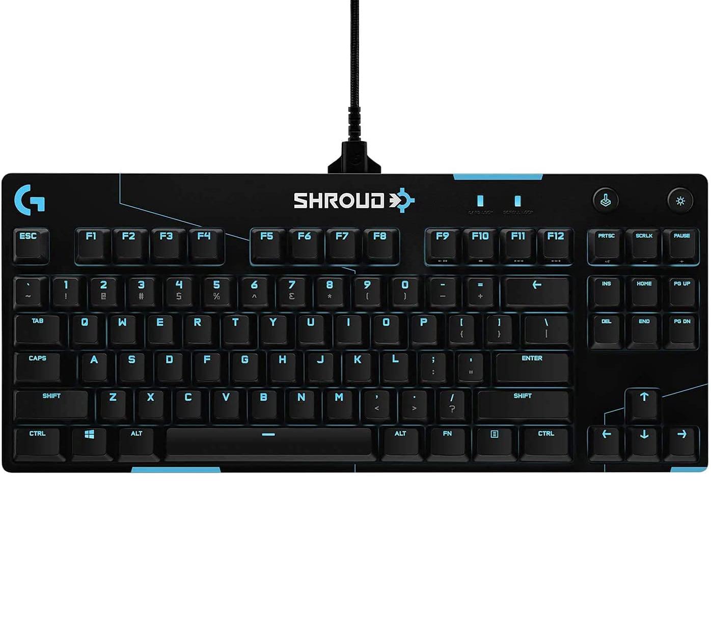 Геймърска механична клавиатура Logitech G Pro X Shroud Edition GX Red ...