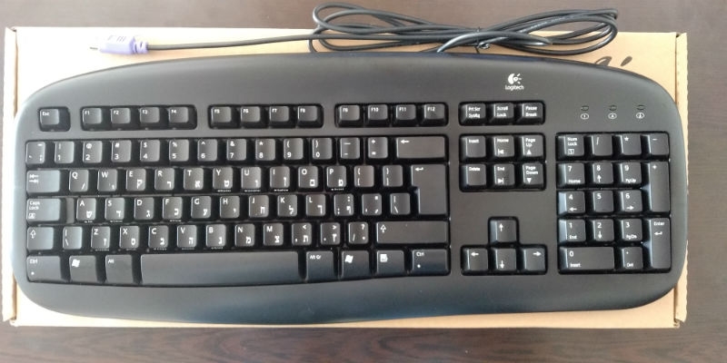 Клавиатура LOGITECH DELUX IW (ИВРИТ)