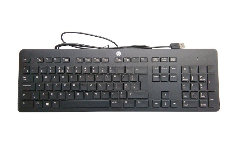 Клавиатура HP Slim Business Keyboard, USB, black, US and BG layout KU ...