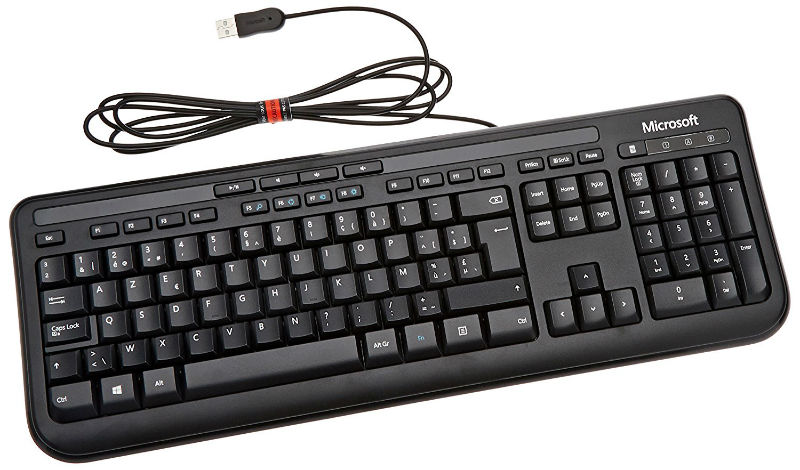 Клавиатура MICROSOFT Wired Keyboard 600 Black, DE